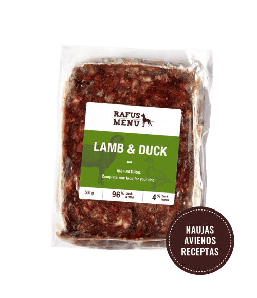 Rafus menu visavertis avienos ėdalas šunims 500 g 3.55€ Turi